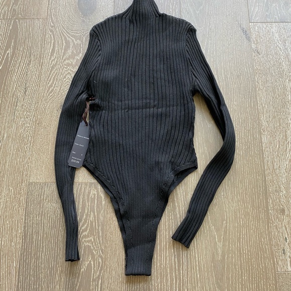 Roma Concept | Tops | Roma Concepts Black Ribbed Turtleneck Bodysuit | Poshmark